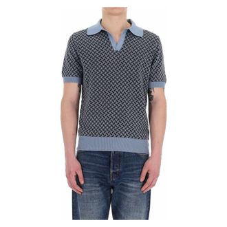 Drumohr Ikones Biscuit Muster Polo Shirt - - Tops - Herren - Mehrfarbig - M
