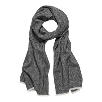 Vince &Eacute;charpe en cachemire &agrave; motif chevrons - Femme - Accessoires - Gris - Taille: ONE Size