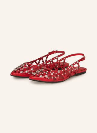 Ash Slingballerinas Bazaar Mit Nieten rot