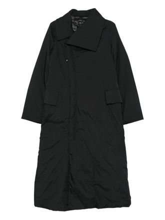 Yohji Yamamoto imperméable à col asymétrique - Noir