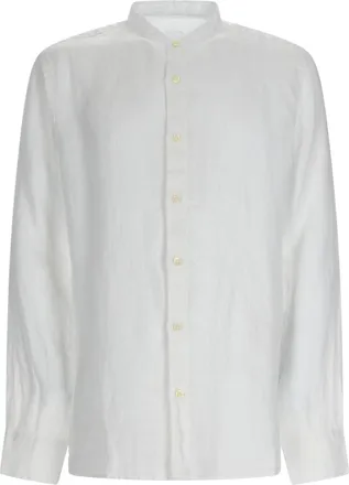 120% Lino 100% Linen Shirt - White