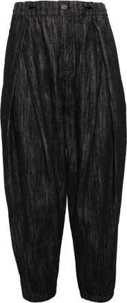 Songzio Cross Tuck Carrot Jeans - Schwarz