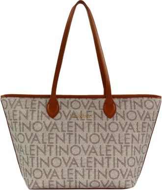 Mario Valentino Femme, Sacs, Beige, Taille: ONE Size Logo Tote Bag