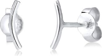Elli Ohrringe Damen Bogen Geo Minimal Stecker in 925 Sterling Silber