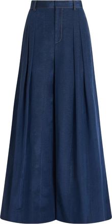 Rosie Assoulin wide leg pleat trousers - Blau