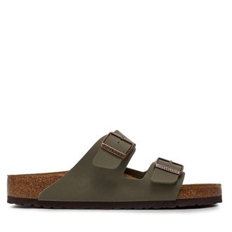 Birkenstock Pantoletten Birkenstock Arizona Birko-Flor nubuk 0151211 Grau
