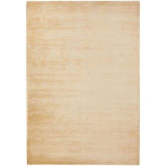 Beliani Beliani - Tapis Moderne en Viscose 160 x 230 cm Fait Main Salon Bureau Chambre Doré Sable Beige Gesi ii