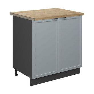 Vicco K&uuml;chenschr&auml;nke Fame-Line, Hellblau-grau, 80 cm, ap Eiche