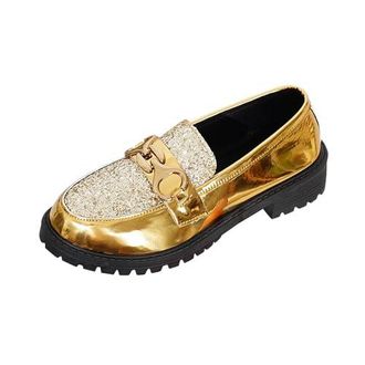 Generic Mocassins confortables &agrave; enfiler pour femme - Paillettes scintillantes - Tendance - Classique - Antid&eacute;rapantes - D&eacute;contract&eacute;es - Chaussures &eacute;paisses p