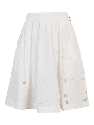 Msgm jupe en dentelle Sangallo - Blanc