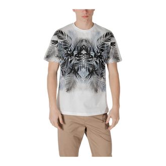 Antony Morato T-Shirt mit Palmenblatt-Print - - Tops - Herren - Wei&szlig; - 2XL