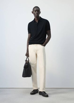 Mango Polo maille fine 100 % coton bleu nuit - Homme - XXL - MANGO MAN