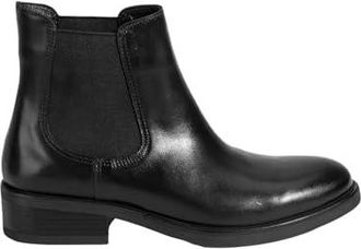 Desa Bottes pour Femme - Hauteur Cheville, Talon Plat, Lacets &eacute;lastiques, r&eacute;sistantes &agrave; la Pluie, Respirantes | Noir - 38