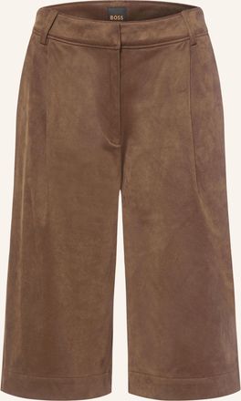 HUGO BOSS Bermudas Talarina In Lederoptik braun