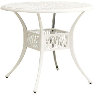 vidaXL Vidaxl - Table de jardin Blanc 90x90x74 cm Aluminium coul&eacute;
