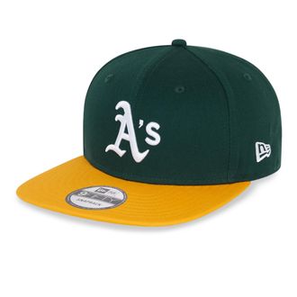 New Era Oakland Athletics MLB Essentials Green Yellow 9Fifty Snapback Cap - M - L