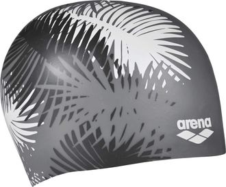 Arena Arena Sirene Silikon-Badekappe f&uuml;r Damen, super dehnbar, langlebig, Badekappe f&uuml;r langes Haar, Enge Passform, Palmschwarz, Einheitsgr&ouml;&szlig;e