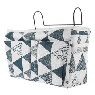 BESPORTBLE TOPBATHY H&auml;ngender Bettkorb Blau Dreieck Aufbewahrungstasche f&uuml;r Nachttisch B&uuml;ro mit Platz f&uuml;r B&uuml;cher Tablet Snacks und Fernbedienung Platzsparender O