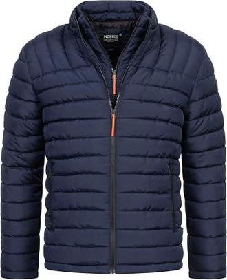 Indicode Hommes INNash Quilted Jacket | Veste matelass&eacute;e aspect doudoune Navy S