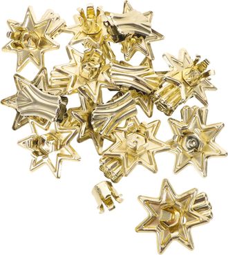 Valiclud 12st&uuml;cke Kerzenhalter-Clip Aus Metall in Sternform F&uuml;r Weihnachtsbaumkerzen Sicherer Kerzenfu&szlig; Hitzebest&auml;ndig F&uuml;r Festtagsdeko Und Geburtstagsfeiern