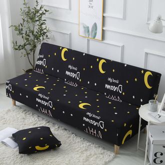 Generic Sofabezug Ohne Armlehnen Futon Abdeckung Stretch-Schonbezug F&uuml;r Klappsofa Moderner Druck Sofabett&uuml;berzug Waschbarer Schutz F&uuml;r 2-/3-Sitzer Futonbezug 
