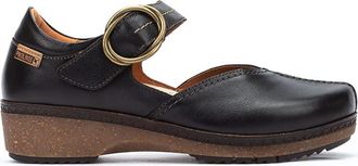 Pikolinos Flache Schuhe in Leder Granada f&uuml;r Frauen Farbe Black