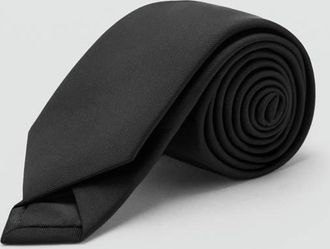 Mango Unifarbene Krawatte mit Mikrostruktur schwarz - Herren - Einheitsgr&ouml;&szlig;e - MANGO MAN