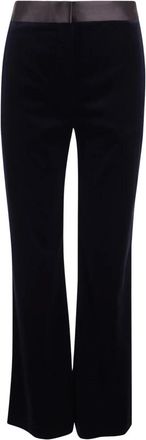 Victoria Beckham Pantalon en velours Alina - Femme - Pantalons - Bleu - Taille: 38 FR