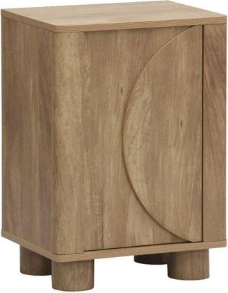 Sweeek Sweeek - Table de chevet effet bois de manguier 1 porte réversible Pondi