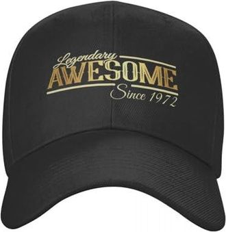 Generic Casquette de baseball tendance Awesome Since 1972 en &eacute;dition limit&eacute;e pour homme et femme r&eacute;glable Born in 50th Birthday Trucker Hat Cadeau de sport