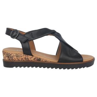 Gabor Schwarze Damensandale - Sommerkollektion - - Shoes - Damen - Schwarzk - 38 1/2 EU