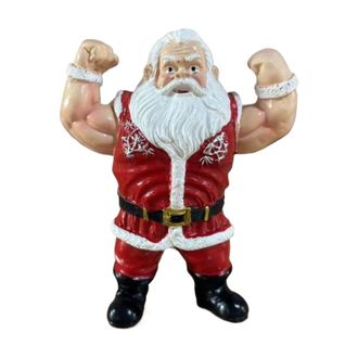 Generic Muskul&ouml;se Weihnachtsmann-Figuren - robuste Festliche Regalskulptur, kr&auml;ftiger saisonaler Kaminsims-, Bezaubernde Winterh&uuml;tten-Verzierung, Weihnachtsch