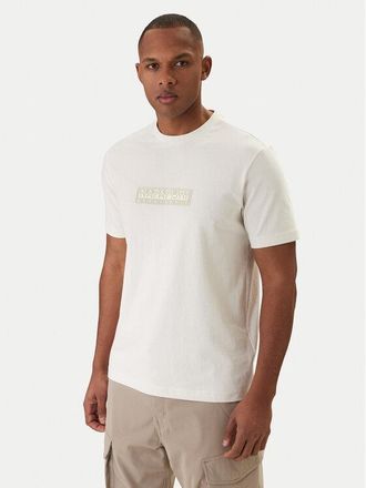 Napapijri T-Shirt S-Box Logo NP0A4IFL &Eacute;cru Regular Fit