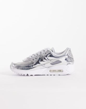 Nike Air Max 90 - Sneaker in Metallic-Silber