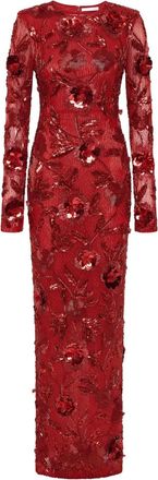 Rachel Gilbert robe Pierre à coupe longue - Rouge