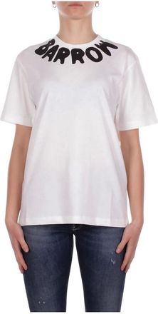 Barrow Barrow, Femme, Tops, Blanc, Taille: 38 FR Barrow T-shirts et Polos Cr&egrave;me