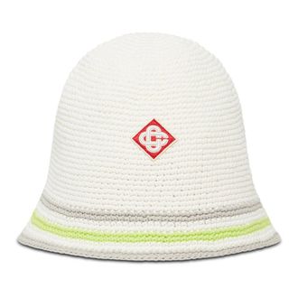 Casablanca Homme, Accessoires, Blanc, Taille: ONE Size Stripe Crochet Hat