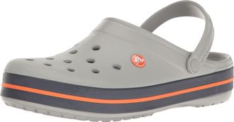 Crocs Unisex Erwachsene Crocband Clog Clog, Light Grey/Navy, 37/38 EU