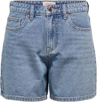 Only Short en Denim ONLPHINE Taille Haute Regular Fit Shorts Light Blue Denim XL Light Blue Denim XL