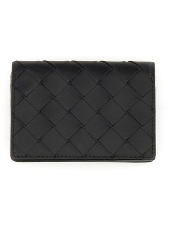 Bottega Veneta Intrecciato Leather Card Case - Black