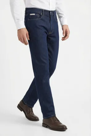 Calvin Klein Jeans Gerade Jeans CALVIN KLEIN JEANS STANDARD STRAIGHT, Herren, Gr. 32, L&auml;nge 34, ck classic rinse, Denim/Jeans, Obermaterial: 98% Baumwolle, 2% Elasthan, 