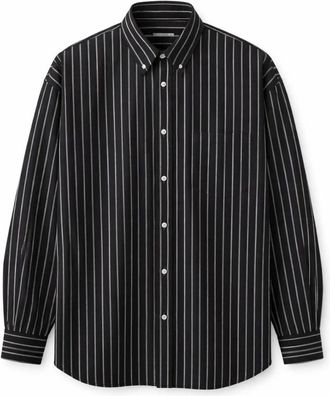 Willy Chavarria Homme, Chemises, Noir, Taille: M Striped Shirt