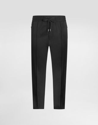 Dolce & Gabbana Jogginghose Aus Technischer Wolle - Mann Hosen Und Shorts Grau 58