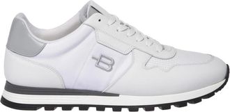 Baldinini Homme, Chaussures, Blanc, Taille: 43 1/2 EU Leather and Fabric Baskets