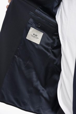Corneliani CC COLLECTION Zweiknopf-Anzug aus Schurwolle mit Fischgr&auml;tstreifen und klassischem Revers Corneliani