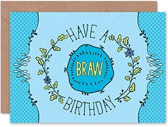 Wee Blue Coo Hab Einen Schönen Tag, Guter Schottischer Slang Geburtstagskarte