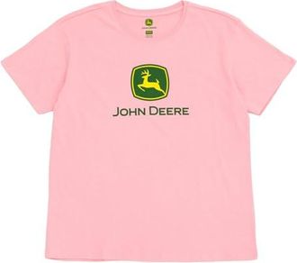 John Deere T-shirt familial assorti avec logo pour bébé à adulte (12 mois à 2XL), rose, Medium