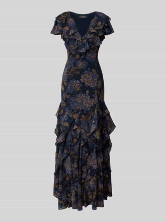 Lauren Ralph Lauren Eng anliegendes Abendkleid mit R&uuml;schen