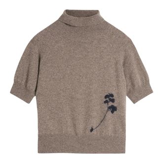 Zanone Col roul&eacute; &agrave; manches courtes - Femme - Pulls - Brun - Taille: 40 FR