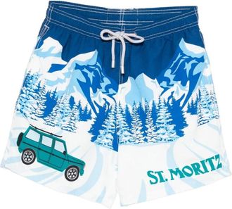 MC2 Saint Barth Homme, Maillots de bain, Bleu, Taille: XL Gustavia Mid-length Swim Shorts